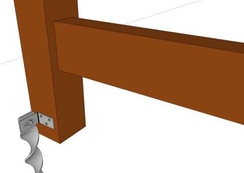 Anchors for park benches